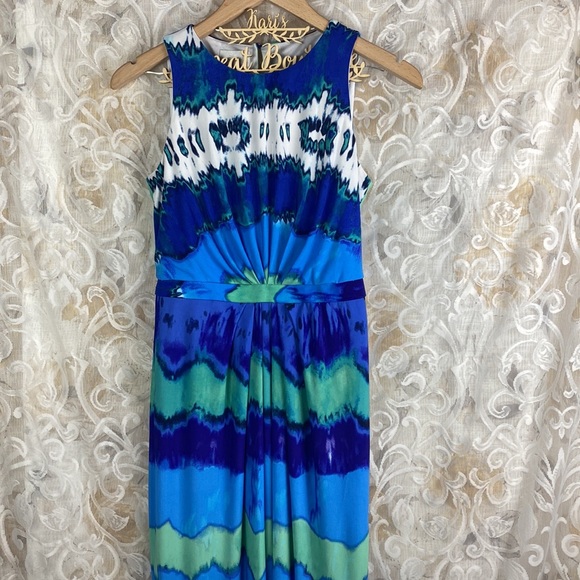 Donna Morgan | Dresses | Donna Morgan Colorful Tie Dye Maxi Dress Boho ...